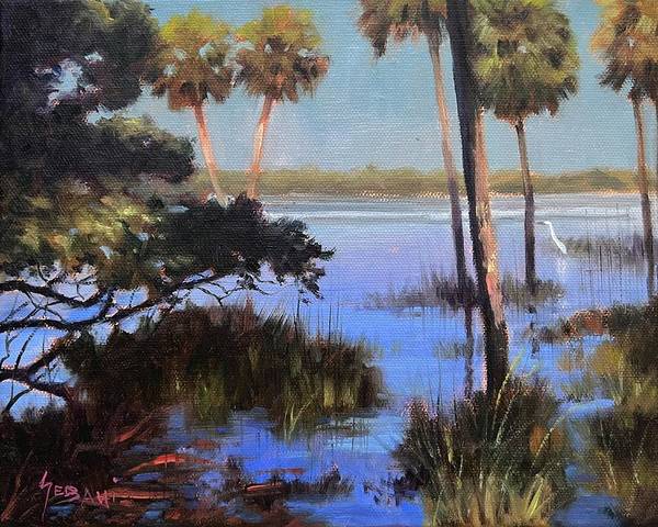 Florida Wetlands and Palms Landscape Art Print - Art Print – Gebahi ...